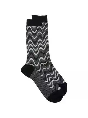 Missoni Zigzag Knit Socks - Black