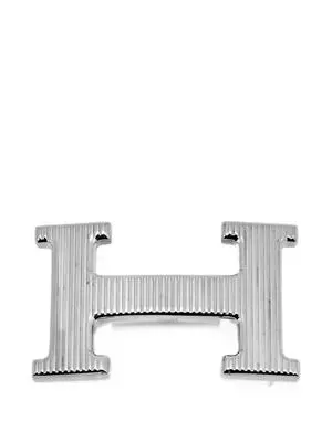 Hermès H Strié Belt Buckle - Silver