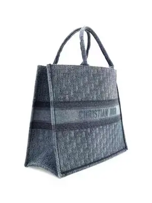 Dior Book Oblique Denim Large Tote Bag