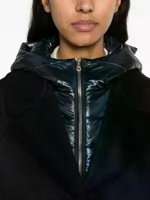 Herno Layered-hood Notched-lapel Coat