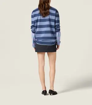 Miu Miu Cotton Stripe Long-sleeve T-shirt