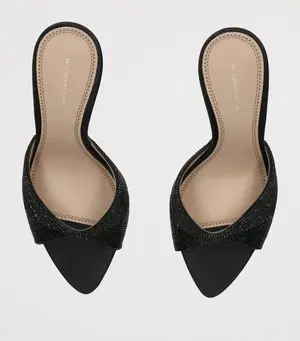 Victoria Beckham Beaded Harlow Heeled Mules 100