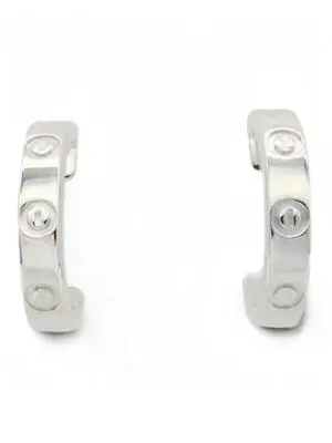 Cartier 2010s Mini Love Earrings - Silver