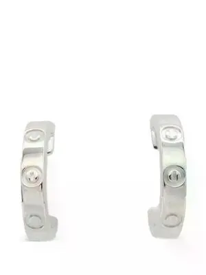 Cartier 2010s Mini Love Earrings - Silver