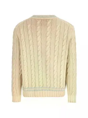 Prada Cable-knit Logo-embroidered Sweater