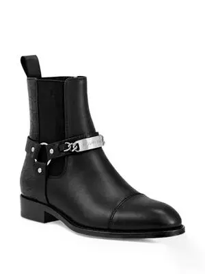 Philipp Plein Mix Leather Chelsea Boots