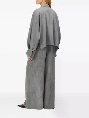 DRYKORN Oshia Pinstripe-pattern Cropped Shirt