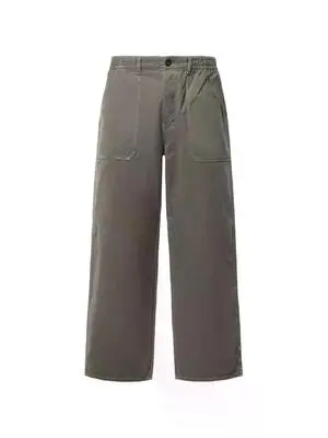GOLDEN GOOSE Cargo Pants In Smoky Green Cotton Twill - Grey