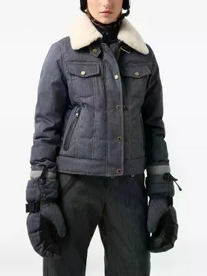 Bogner Dena Shearling-collar Denim-effect Ski Jacket - Blue