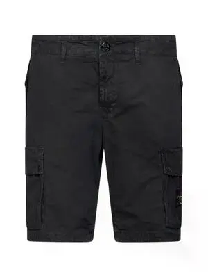 Stone Island Logo-patch Cargo Shorts - Black