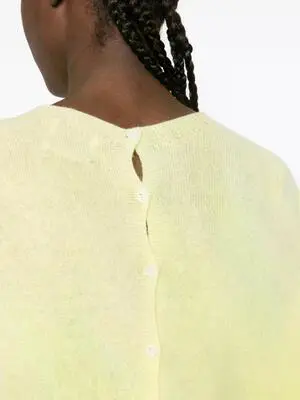 SCAGLIONE Button-back Knitted Cardigan - Yellow