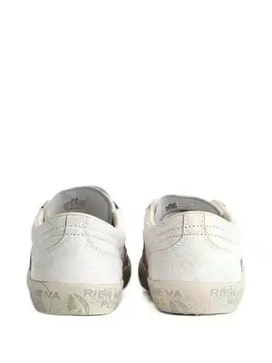 Premiata Snake-effect Cracked-leather Sneakers