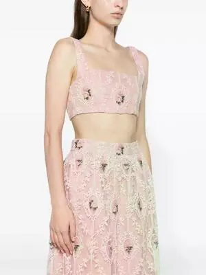 Agua Bendita Amanda Cropped Top - Pink