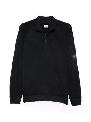 C.P. COMPANY Lens Half-zip Sweater - Blue
