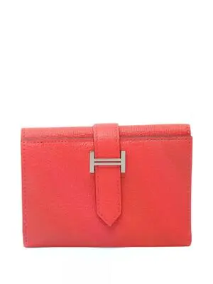 Hermès 2025 Bearn Combination Trifold Wallet - Red