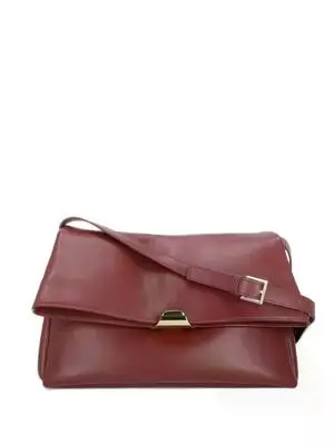 THEMOIRE Foldover-flap Gold-tone Hardware Shoulder Bag - Red
