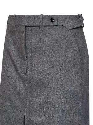 Co Melange-effect Midi Skirt - Grey