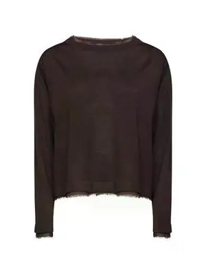 KAOS Raw-edge Wool Sweater - Brown