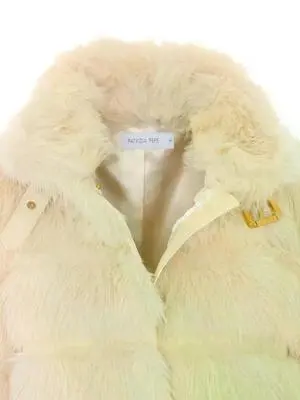 Patrizia Pepe Buckle-detail Faux-fur Coat