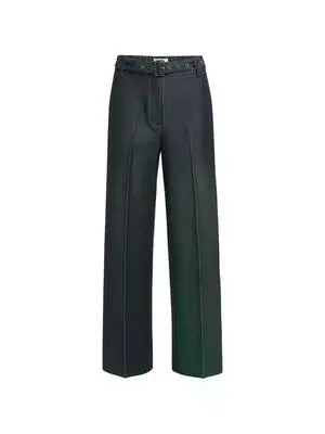 YAYA Belted Wide-leg Trousers - Black