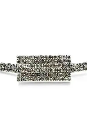 MADISON MAISON 1960s Rhinestone-embellished Coil Belt - Silver