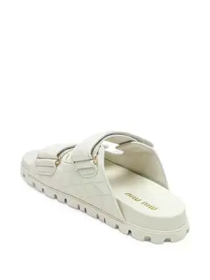 Miu Miu Matelassé Nappa Leather Slides