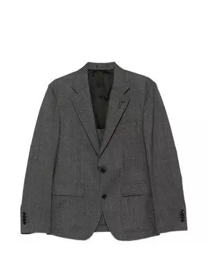 LARDINI Single-breasted Wool Blazer - Grey