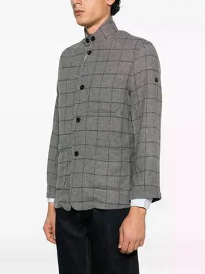 KOIKE BARCELONA Check-pattern High-neck Shirt