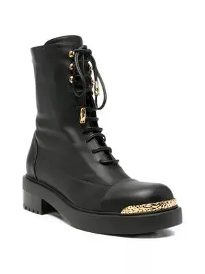 GIUSEPPE ZANOTTI Lace-up Logo-plaque Boots