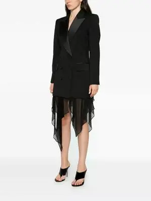 Barbara Bui Double-breasted Asymmetric-hem Dress - Black