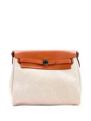 Hermès Herbag Zip Toile And Leather 20 Shoulder Bag - Brown