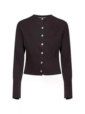 KAOS Button-up Drop-shoulder Cardigan - Brown