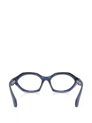 ALAIN MIKLI Geometric-frame Glasses - Blue