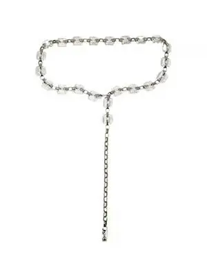 MADISON Lucite Chain Belt - Silver