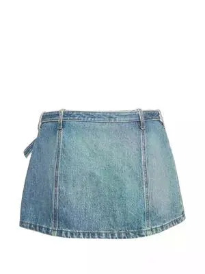 Miu Miu 2023 Belted Denim Mini Skirt