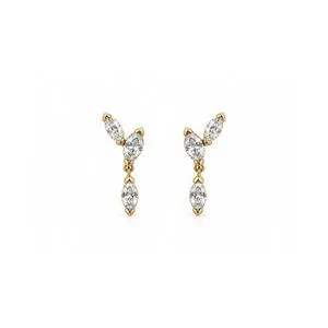 AARIA LONDON Klea Earrings Silver- London Topaz - Blue