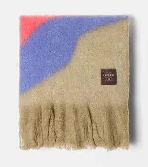 MANTAS EZCARAY Views Mohair And Wool-blend Throw - Multicoloured