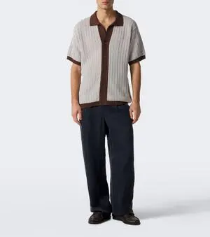 Frescobol Carioca Pinto Crochet Cotton Shirt