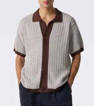 Frescobol Carioca Pinto Crochet Cotton Shirt