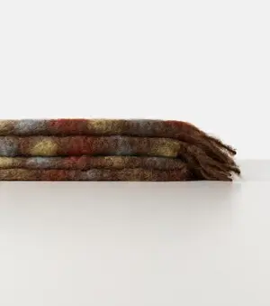 MANTAS EZCARAY Mia Fringed Wool And Mohair Throw