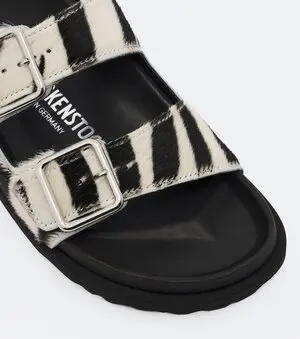 BIRKENSTOCK Arizona Zebra-print Calf Hair Sandals