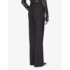JOSEPH Morissey Flared-leg Mid-rise Stretch-wool Trousers