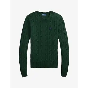 Polo Ralph Lauren Julianna Cable-knitted Wool-cashmere Blend Jumper - Basic Forest
