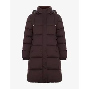 PHASE EIGHT Yasmine Removable-hooded Padded Puffer Coat - Brown