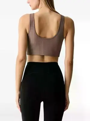 EA7 Ribbed Logo-patch Sports Bra