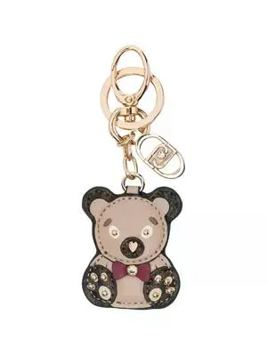 Liu Jo Bear-shape Logo-charm Keyring - Neutrals