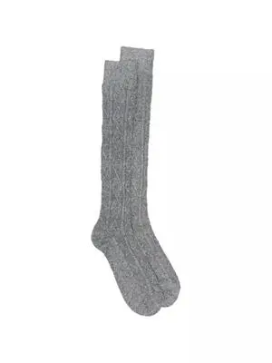 IN THE BOX Cable-knit Socks - Grey