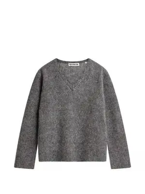 MINIMUM Gina V-neck Sweater - Grey