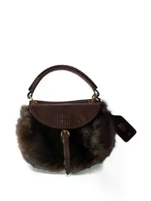 Miu Miu Rendez-vous Shearling And Nappa Leather Bag