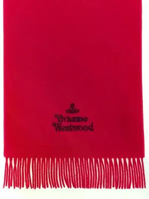 VIVIENNE WESTWOOD Orb Embroidered Wool Scarf